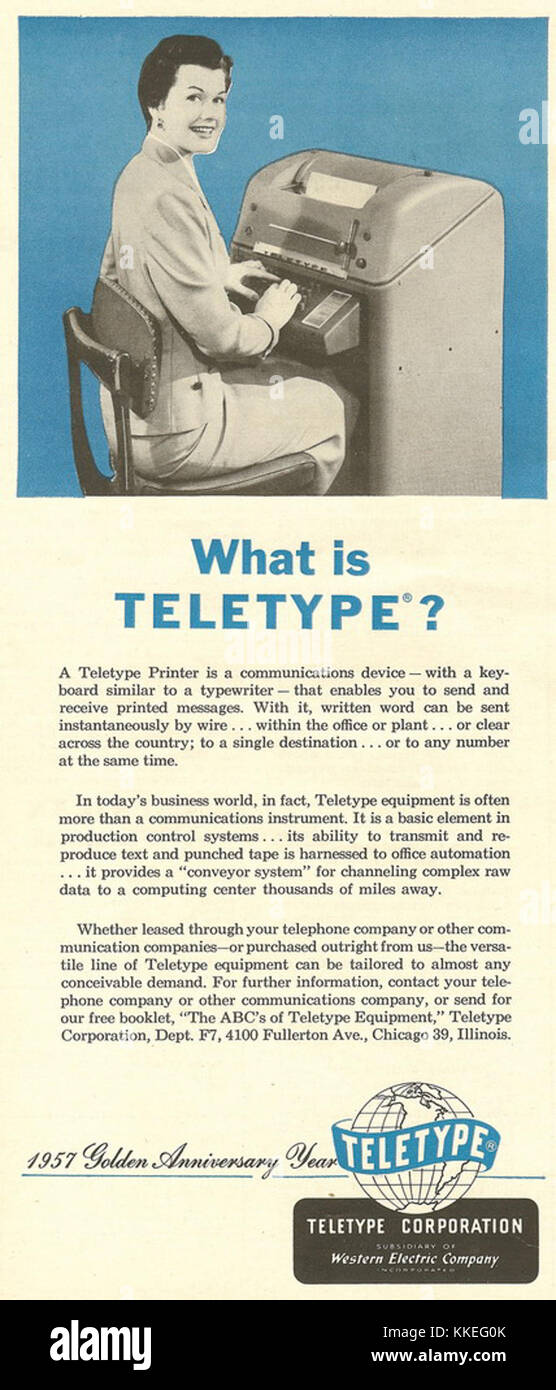 Teletype hi-res stock photography and images - Alamy