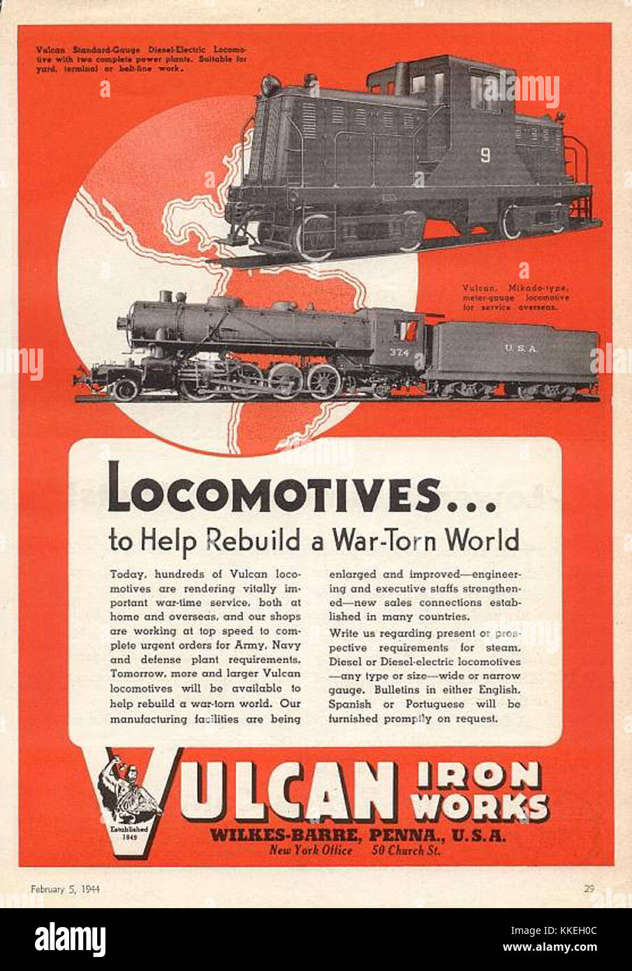 This print advertisement for Vulcan Iron Works was featured in the ...