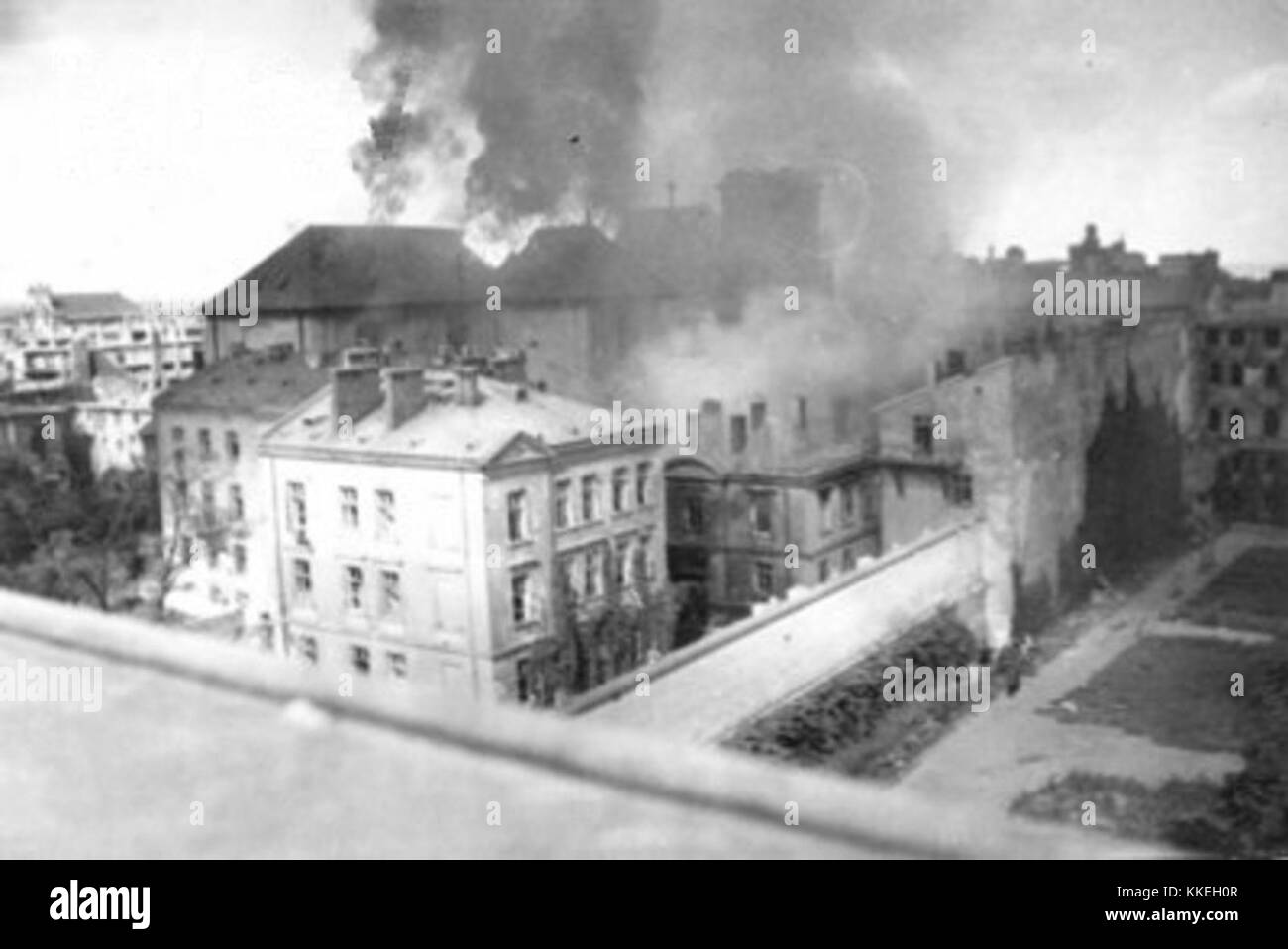 This historical image by Joachimczyk captures a scene from the Warsaw ...