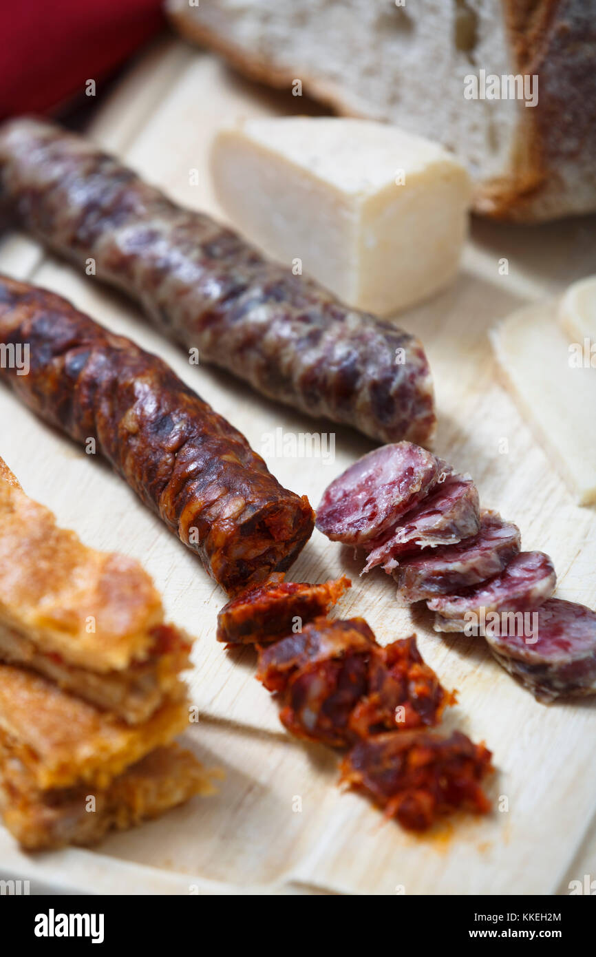 Assortment of different delicious iberian food Stock Photo - Alamy