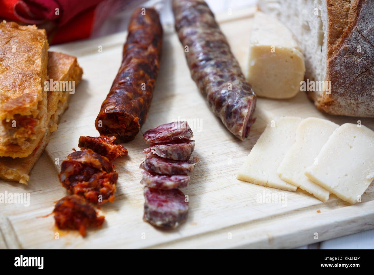 Assortment of different delicious iberian food Stock Photo - Alamy