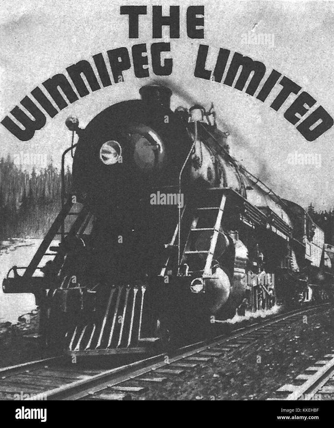 A historical image from 1939 of the Winnipeg Limited, a passenger train ...