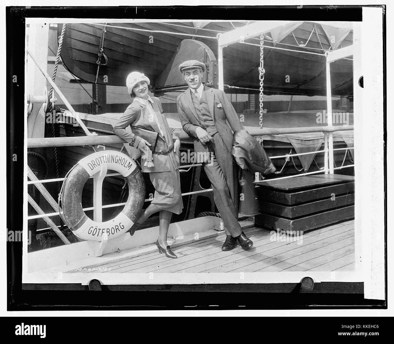The image shows a notable moment featuring Greta Garbo and Lars Hanson ...