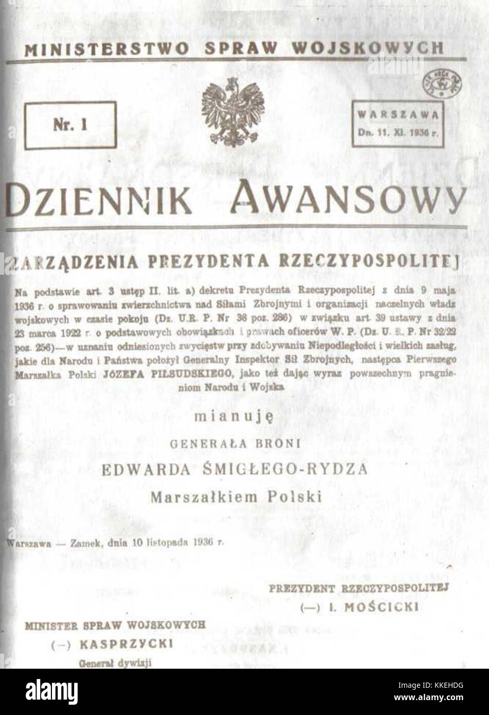 Polish marshal rydz smigly hi-res stock photography and images - Alamy