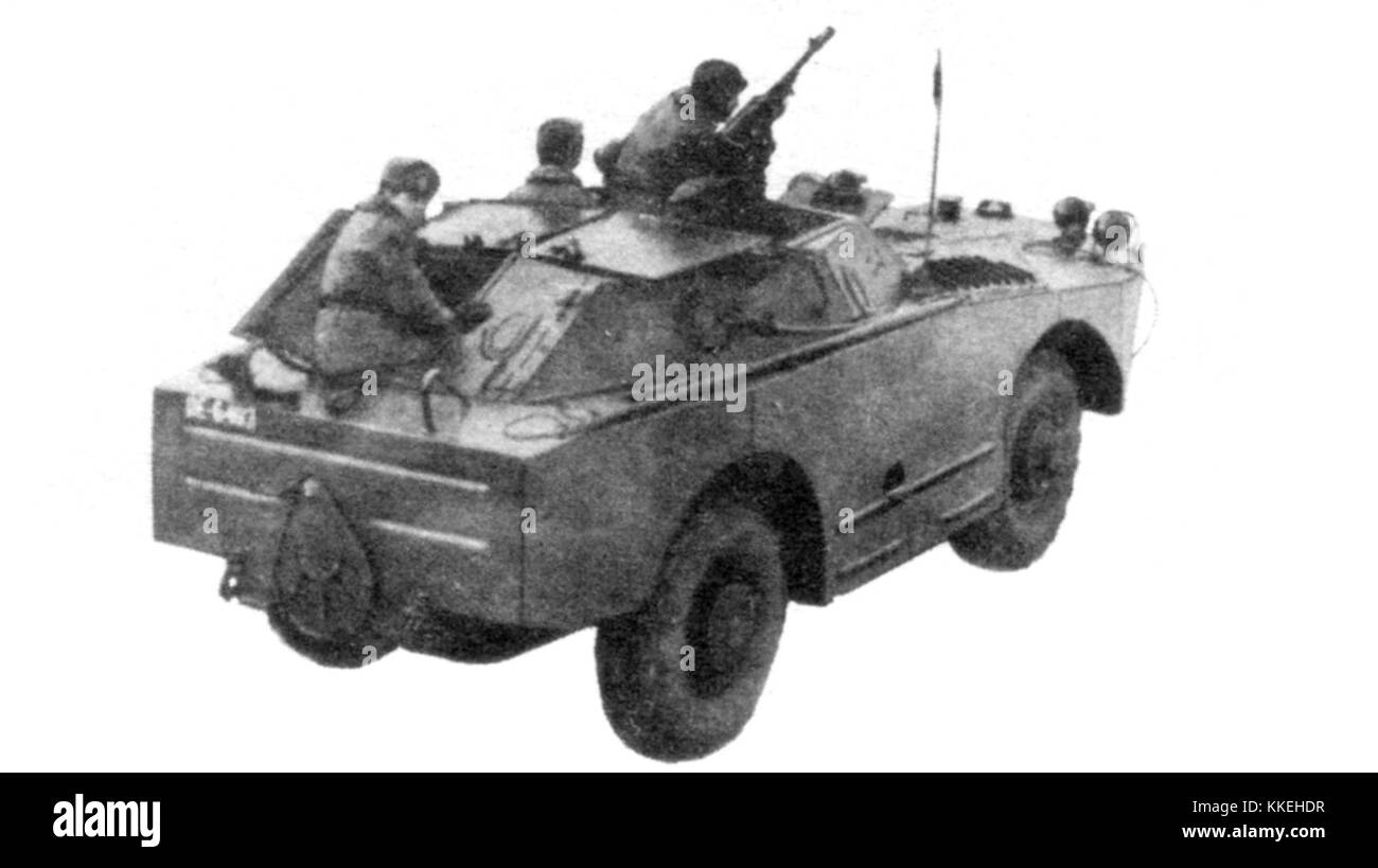 The BRDM-1 is a Soviet amphibious armored reconnaissance vehicle ...