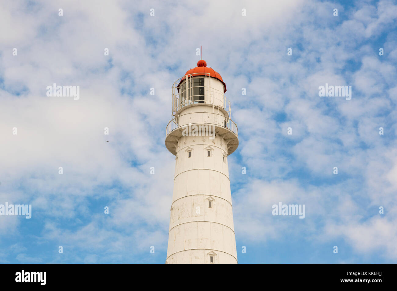 Tall and white Tahkuna lighthouse on Hiiumaa island, Estonia Stock ...