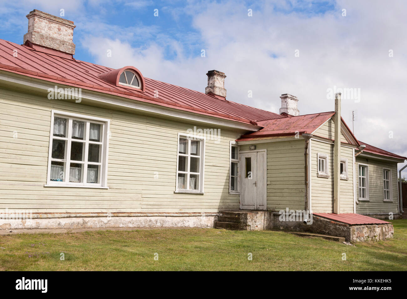 Old wooden house on Hiiumaa Island, Estonia Stock Photo - Alamy