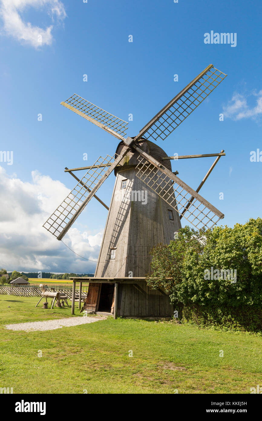 Old windmill in Angla Heritage Culture Center. A Dutch-style windmills ...