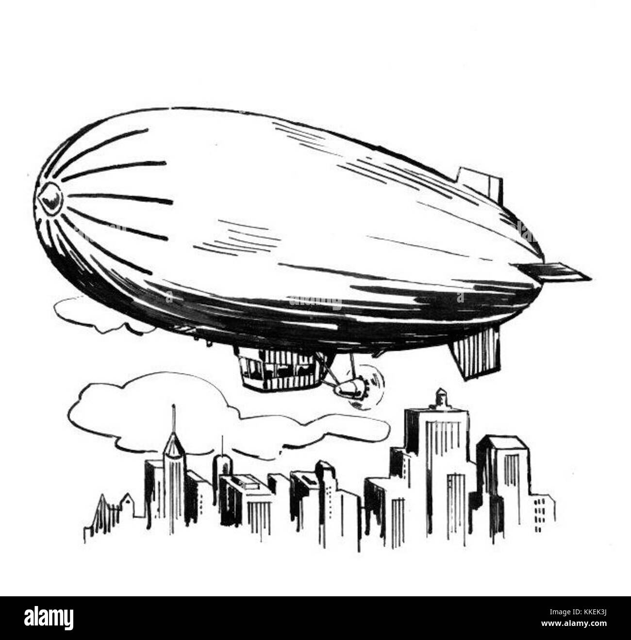 Blimp illustration Cut Out Stock Images & Pictures - Alamy