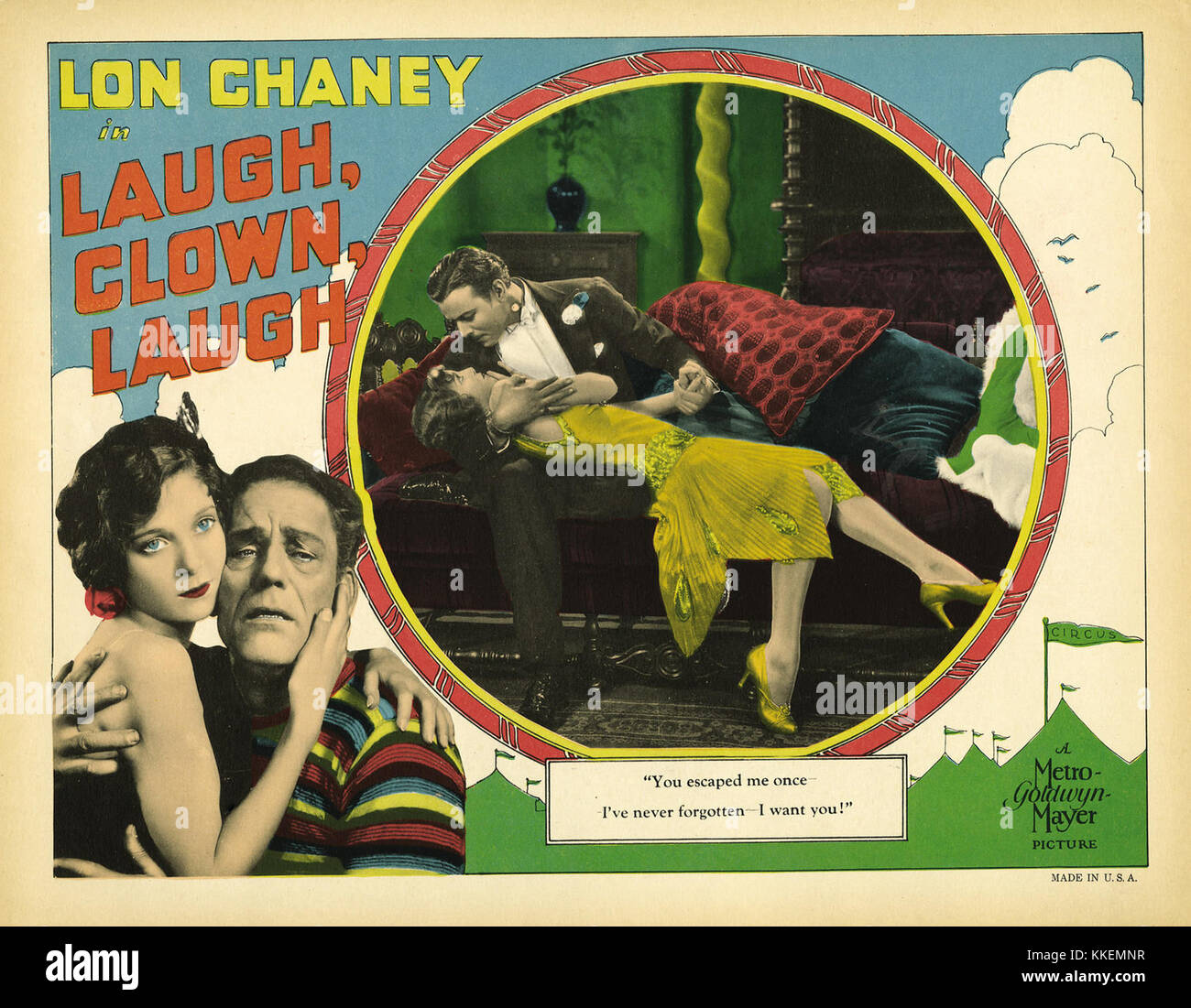 The poster for *Laugh, Clown, Laugh* (1928) features a dramatic scene ...