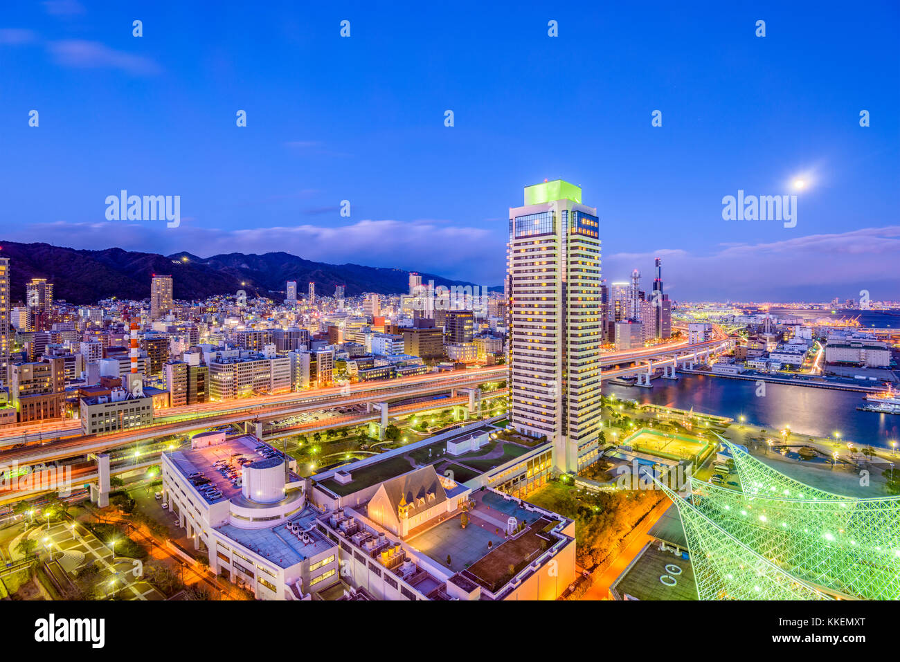 Kobe, Japan Skyline from the tower Stock Photo - Alamy