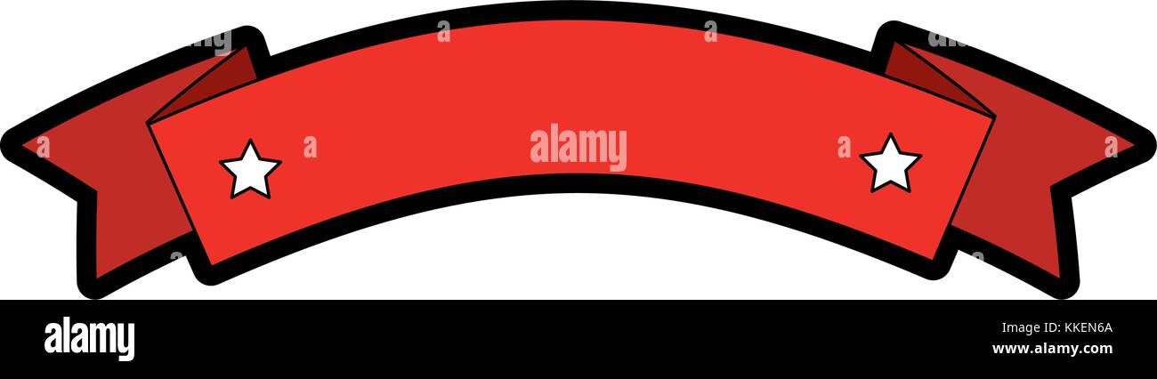 ribbon with stars icon vector illustration design Stock Vector Image ...