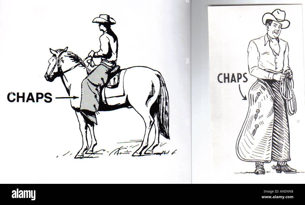 Chaps are a type of protective leather garment typically worn by ...