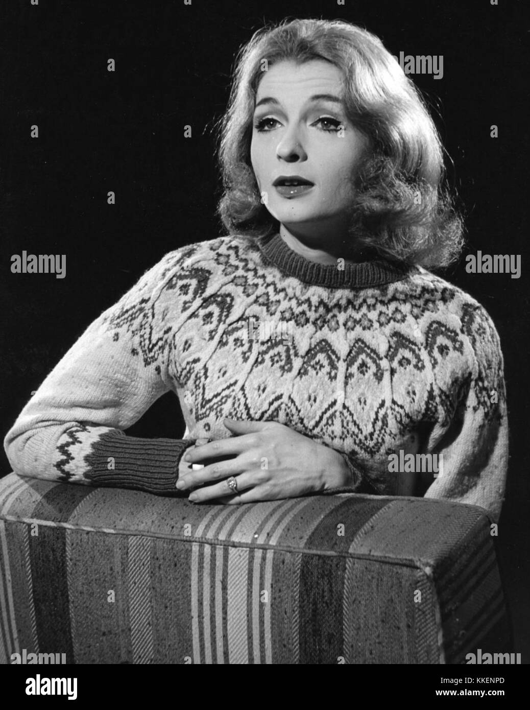 This 1961 photograph features Carrie Nye, an actress known for her ...