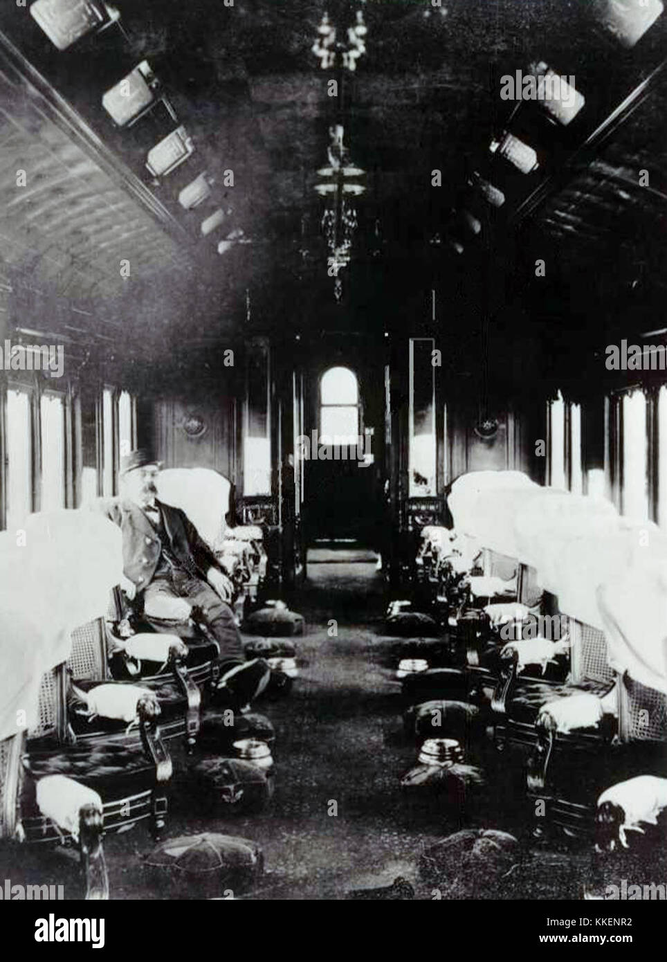 19th century train interior hi-res stock photography and images - Alamy