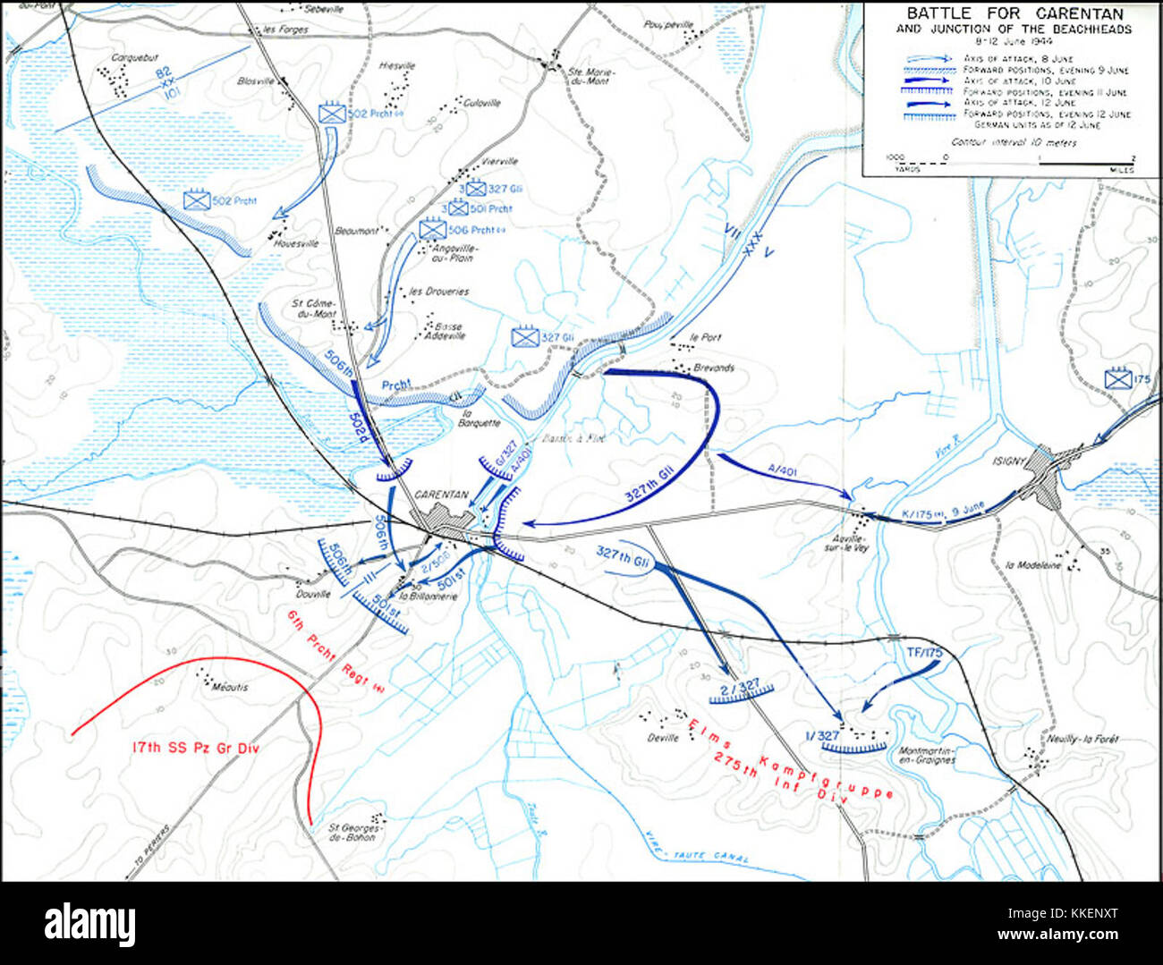 Carentan map hi-res stock photography and images - Alamy