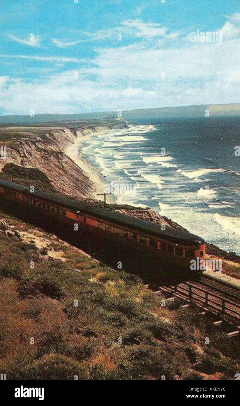 Photograph of the Coast Daylight train in 1957, capturing the essence ...