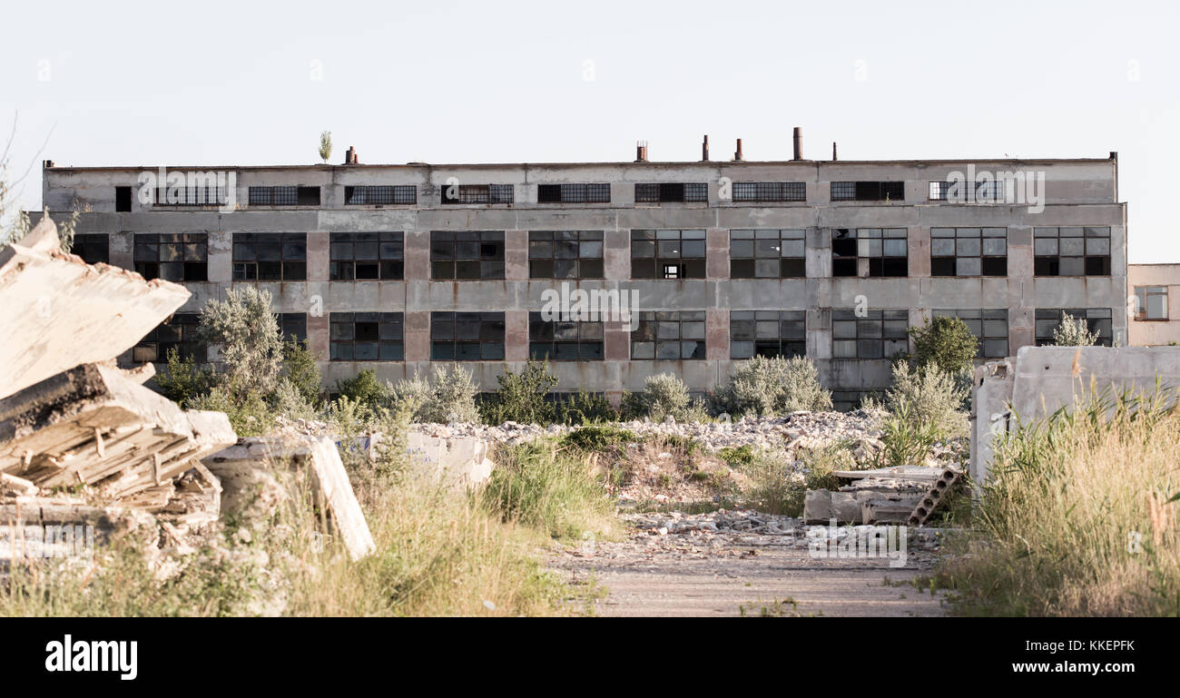 old USSR factory exterior, industry Stock Photo - Alamy