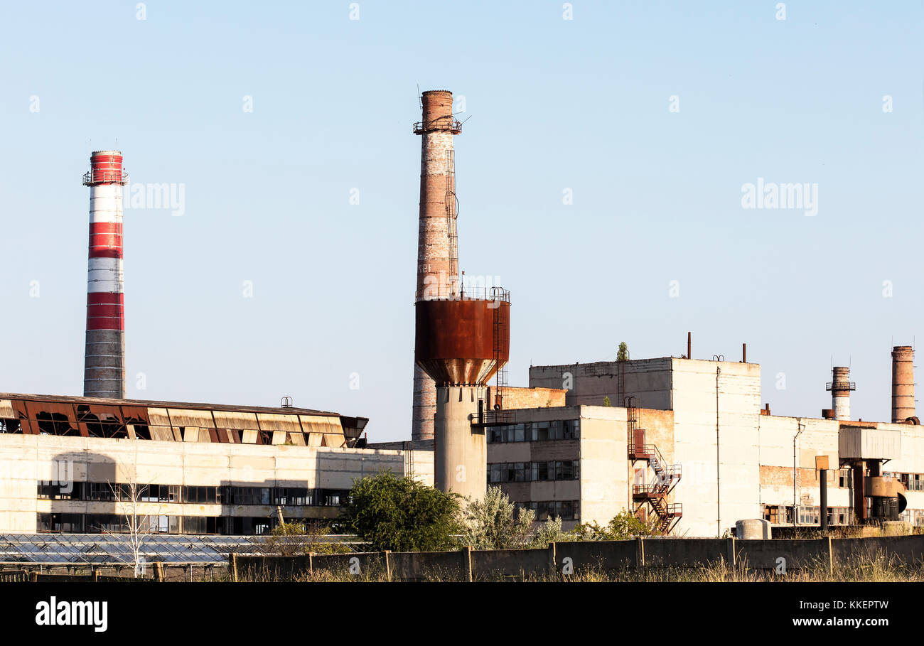 old USSR factory exterior, industry Stock Photo - Alamy