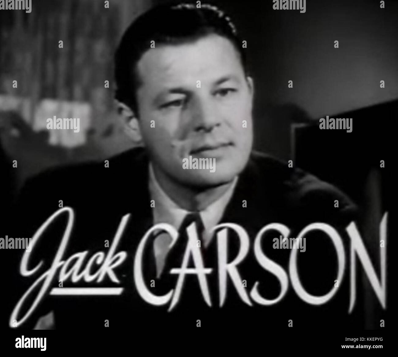 Cropped screenshot of actor Jack Carson from the trailer of the 1943 ...