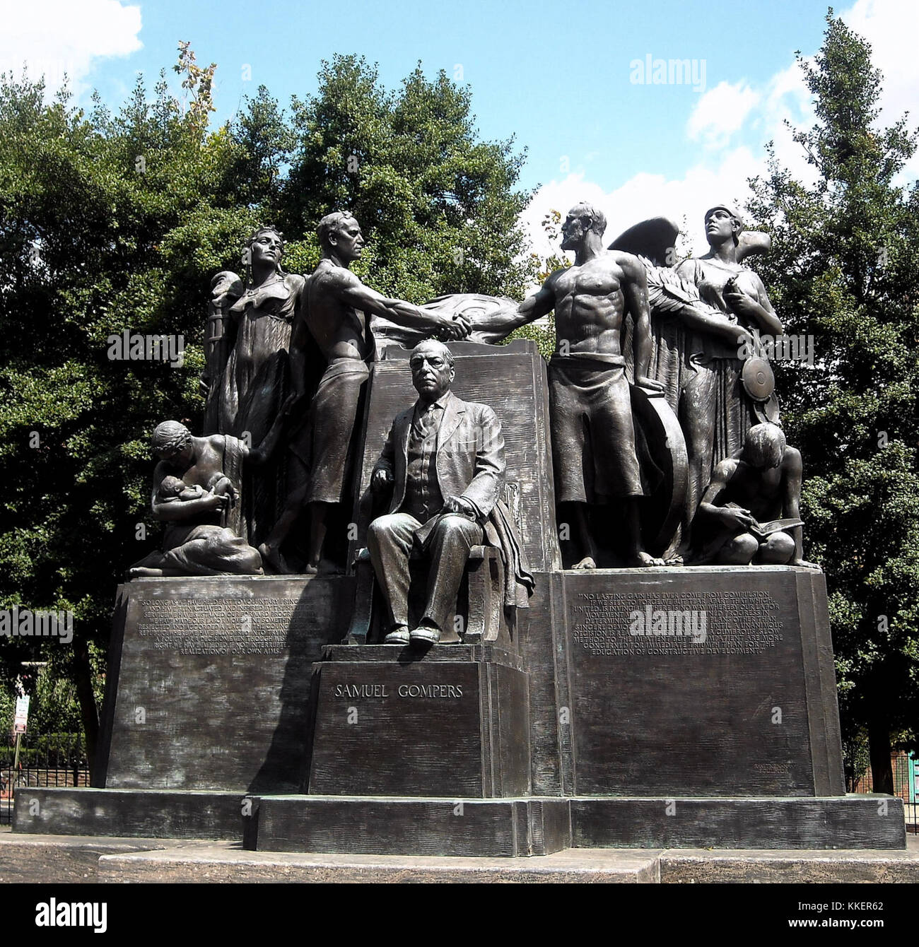 A photograph of the Samuel Gompers Memorial located along Massachusetts ...
