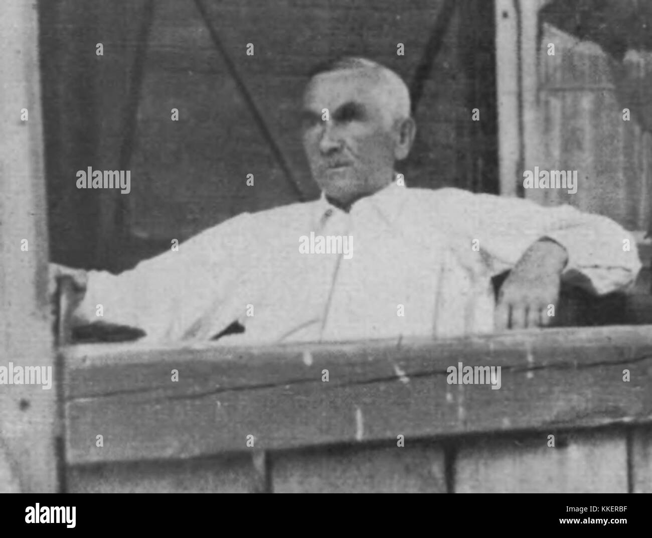 A historical portrait of Roman Dmowski, a prominent Polish politician ...