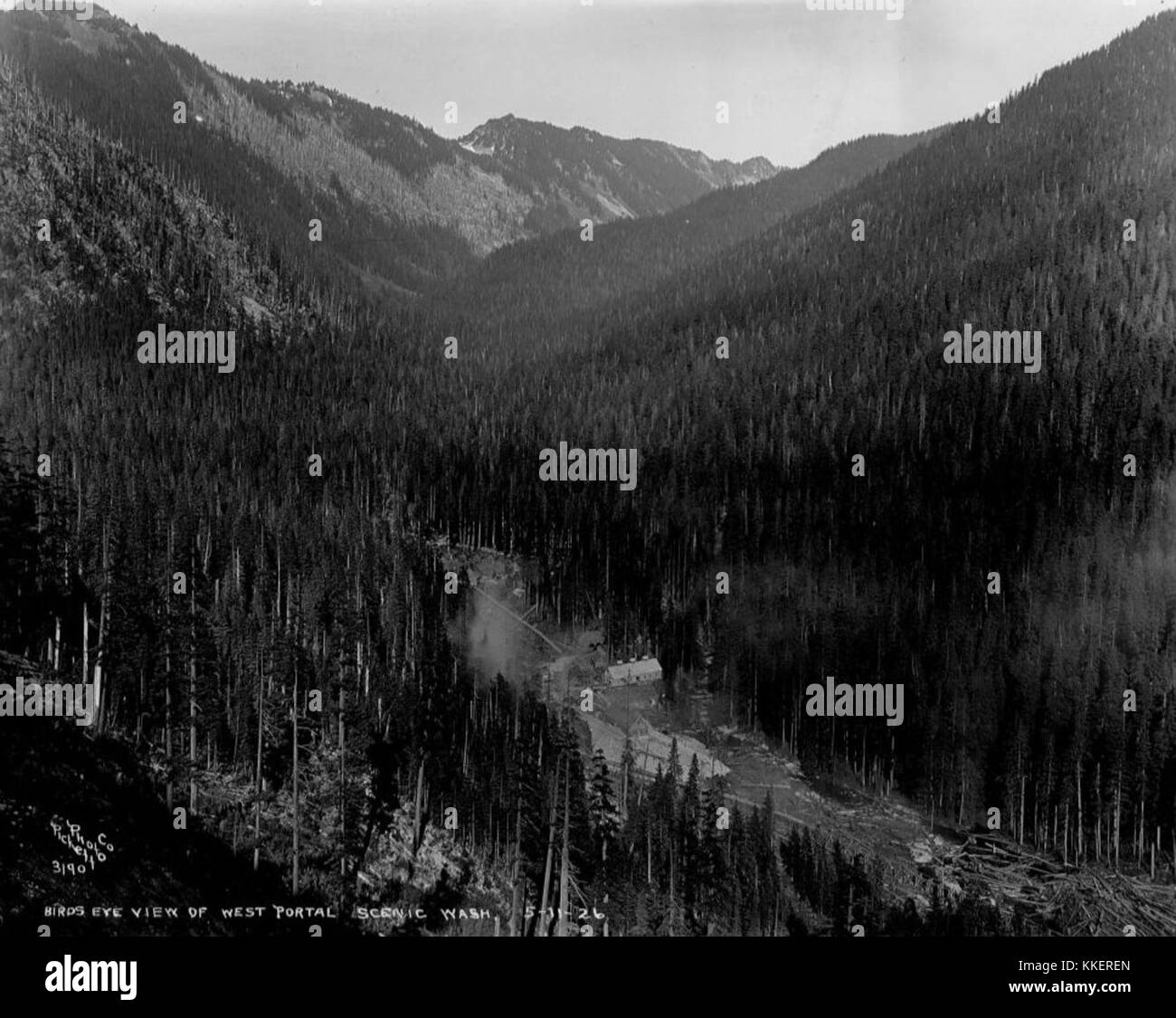 The Cascade Tunnel West Portal, completed in 1926, is a major ...