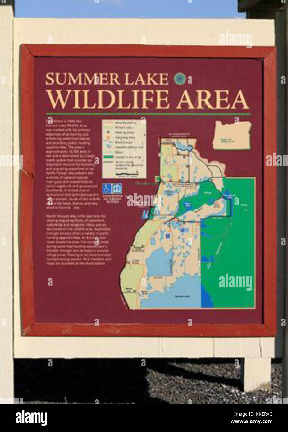 Summer Lake Wildlife Area sign Stock Photo - Alamy