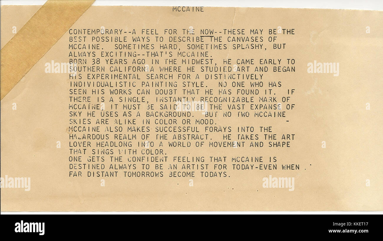 Mccaine hi-res stock photography and images - Alamy