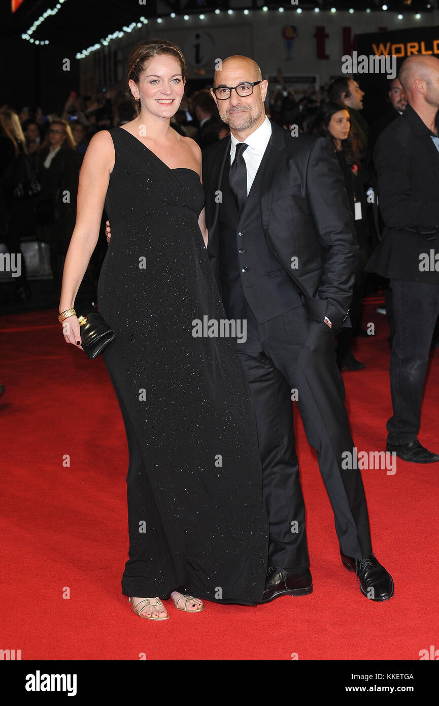 Stanley Tucci attends the World Premiere of The Hunger Games ...