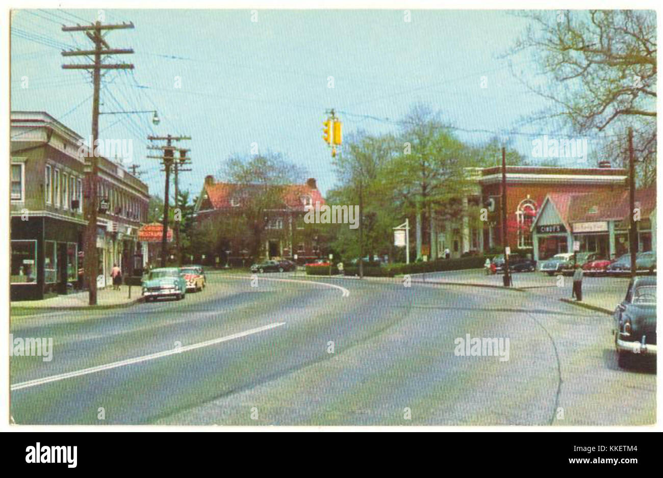 Fairfield Post Road 1956 Postcard Stock Photo - Alamy