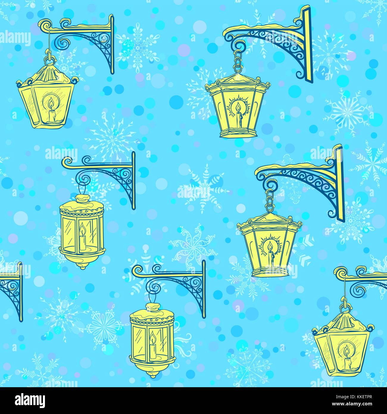 Street Lanterns, Seamless Pattern Stock Vector Image & Art - Alamy