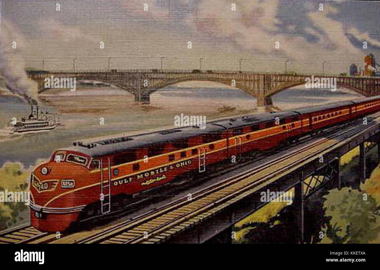 The Gulf Mobile and Ohio streamliner was a luxury passenger train ...