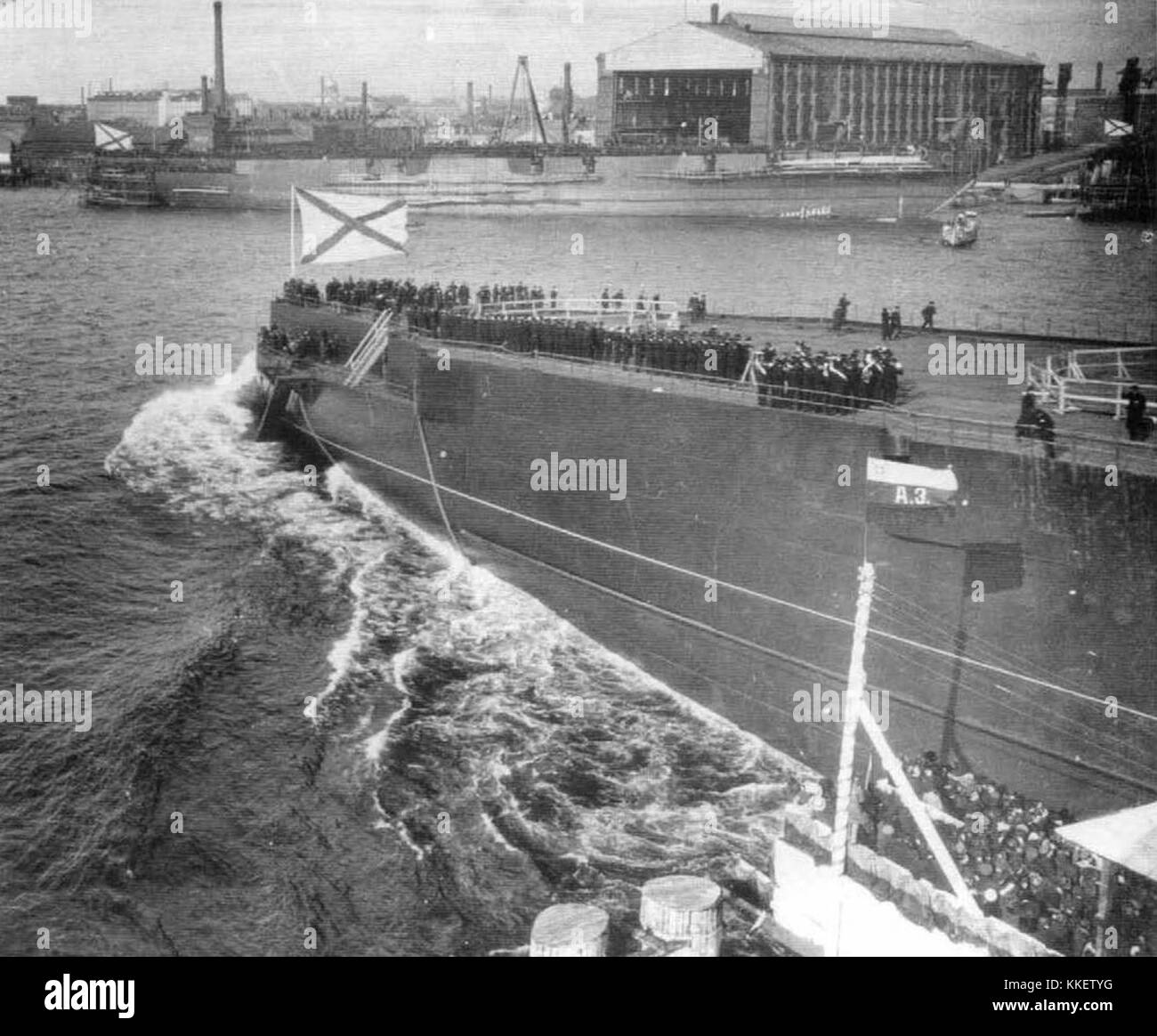 The launch of the Gangut was a significant naval event. The ship, named ...