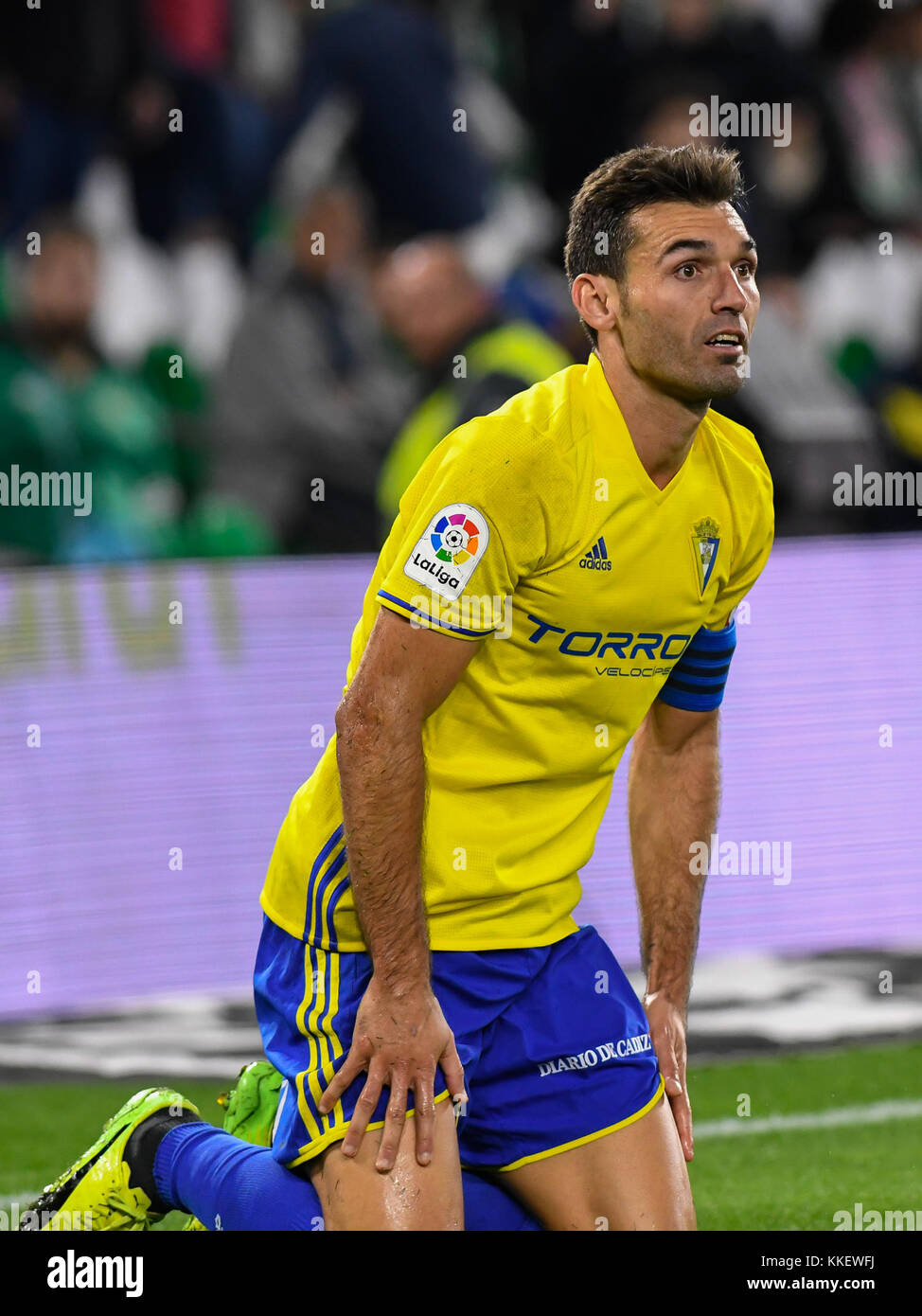 Soccer player David Barral during a Spanish Copa del Rey round of 32 ...
