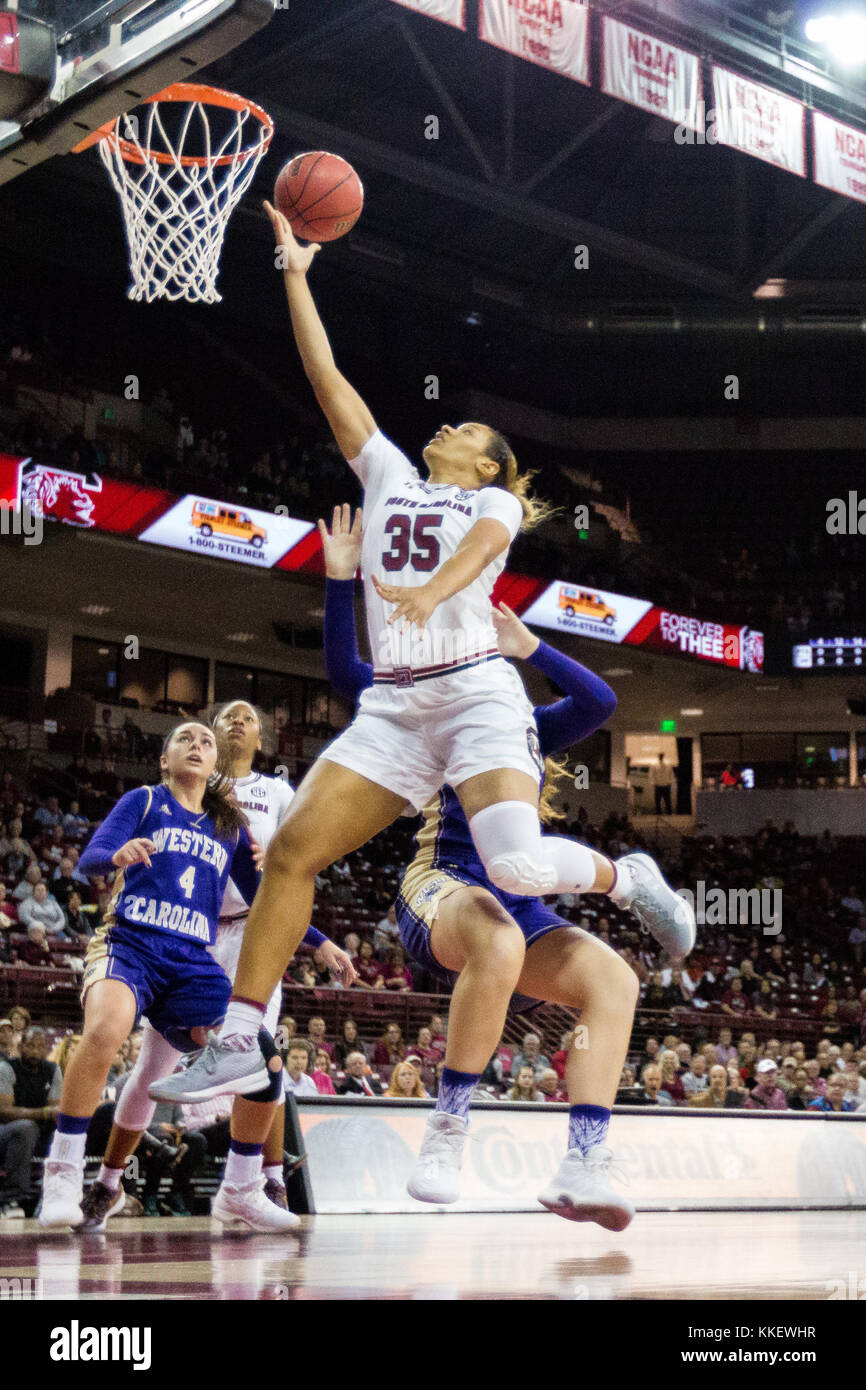Columbia, SC, USA. 30th Nov, 2017. South Carolina forward Alexis ...
