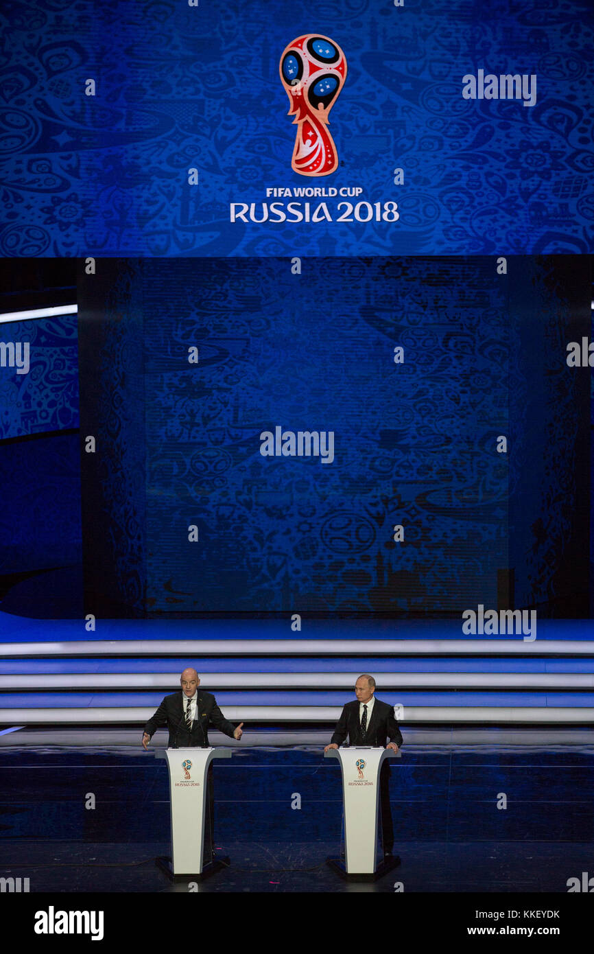 Moscow, Russia. 1st Dec, 2017. FIFA President Gianni Infantino (L ...