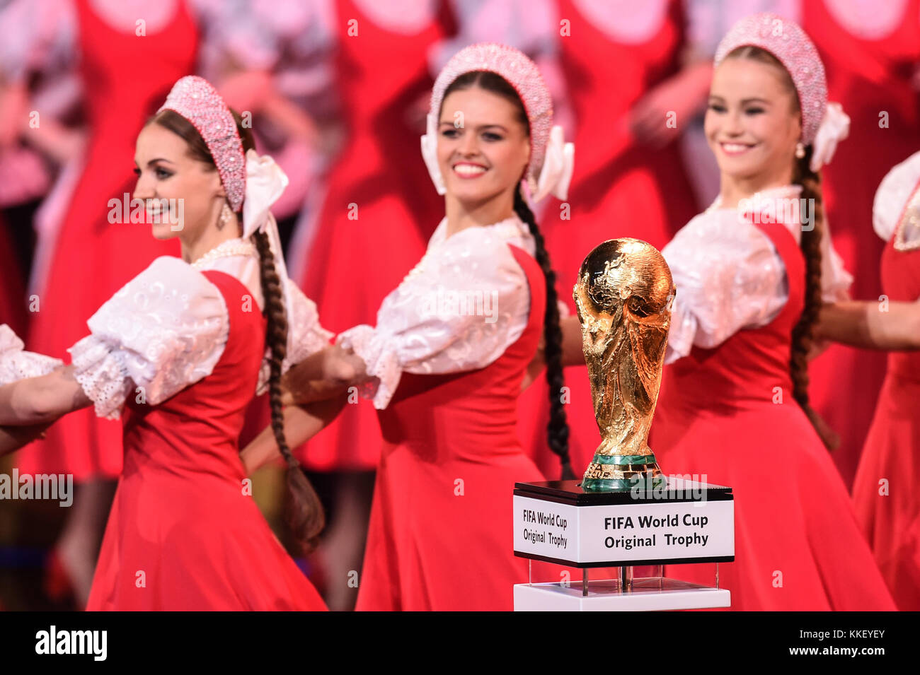 Moscow, Russia. 1st Dec, 2017. Dancers perform by the official FIFA ...