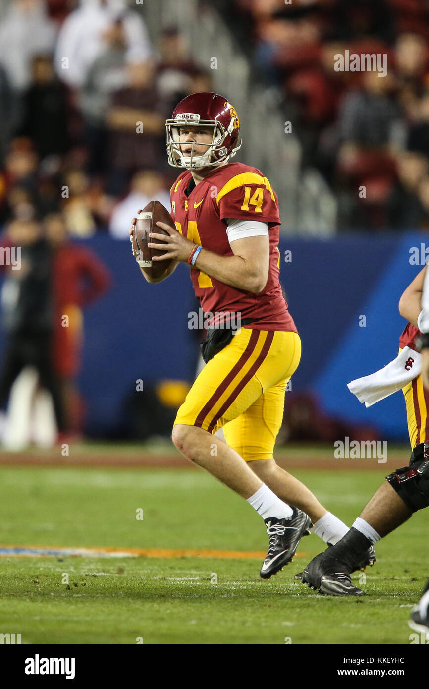 Santa Clara, CA. 1st Dec, 2017. USC Trojans quarterback Sam Darnold (14 ...
