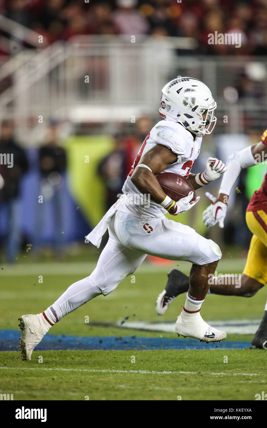 Santa Clara, CA. 01st Dec, 2017. Stanford Cardinal running back Bryce ...