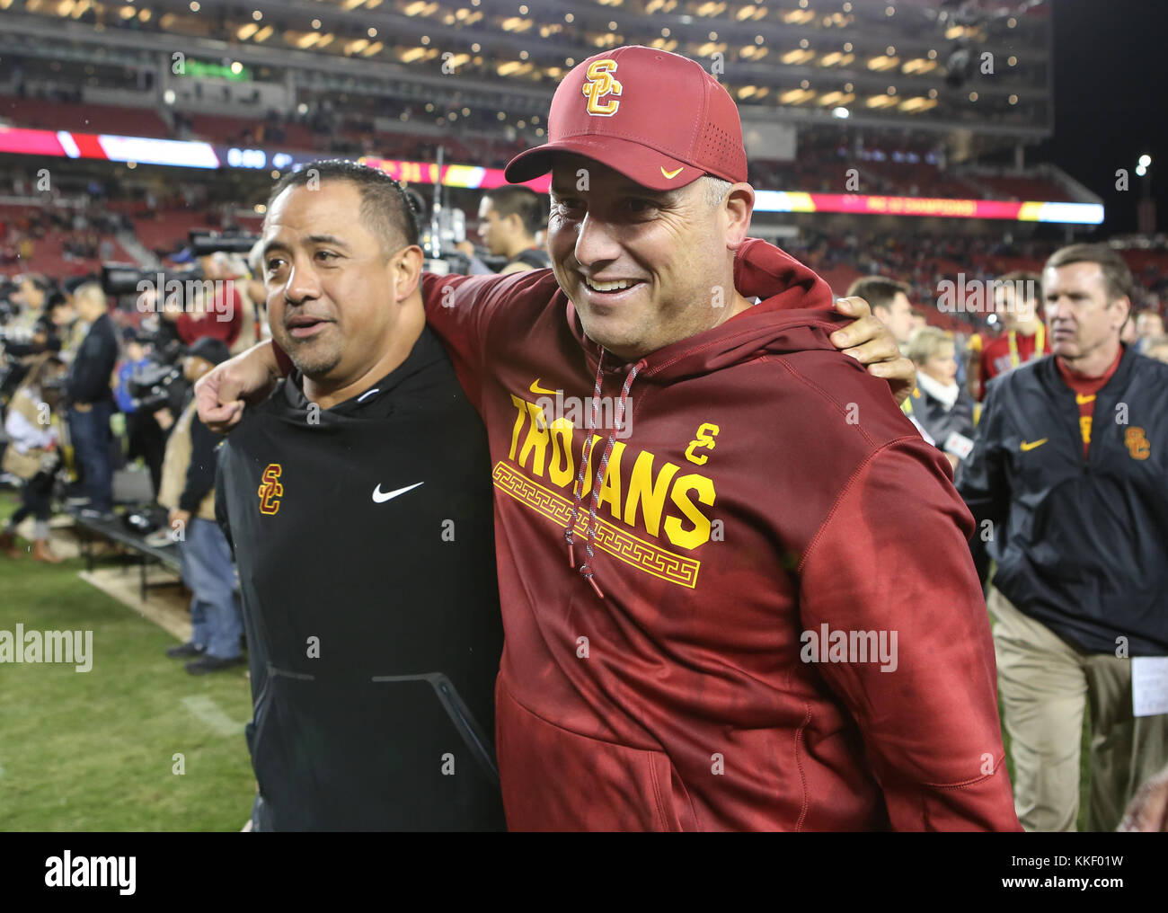 Santa Clara, California, USA. 1st Dec, 2017. USC Trojans head coach ...