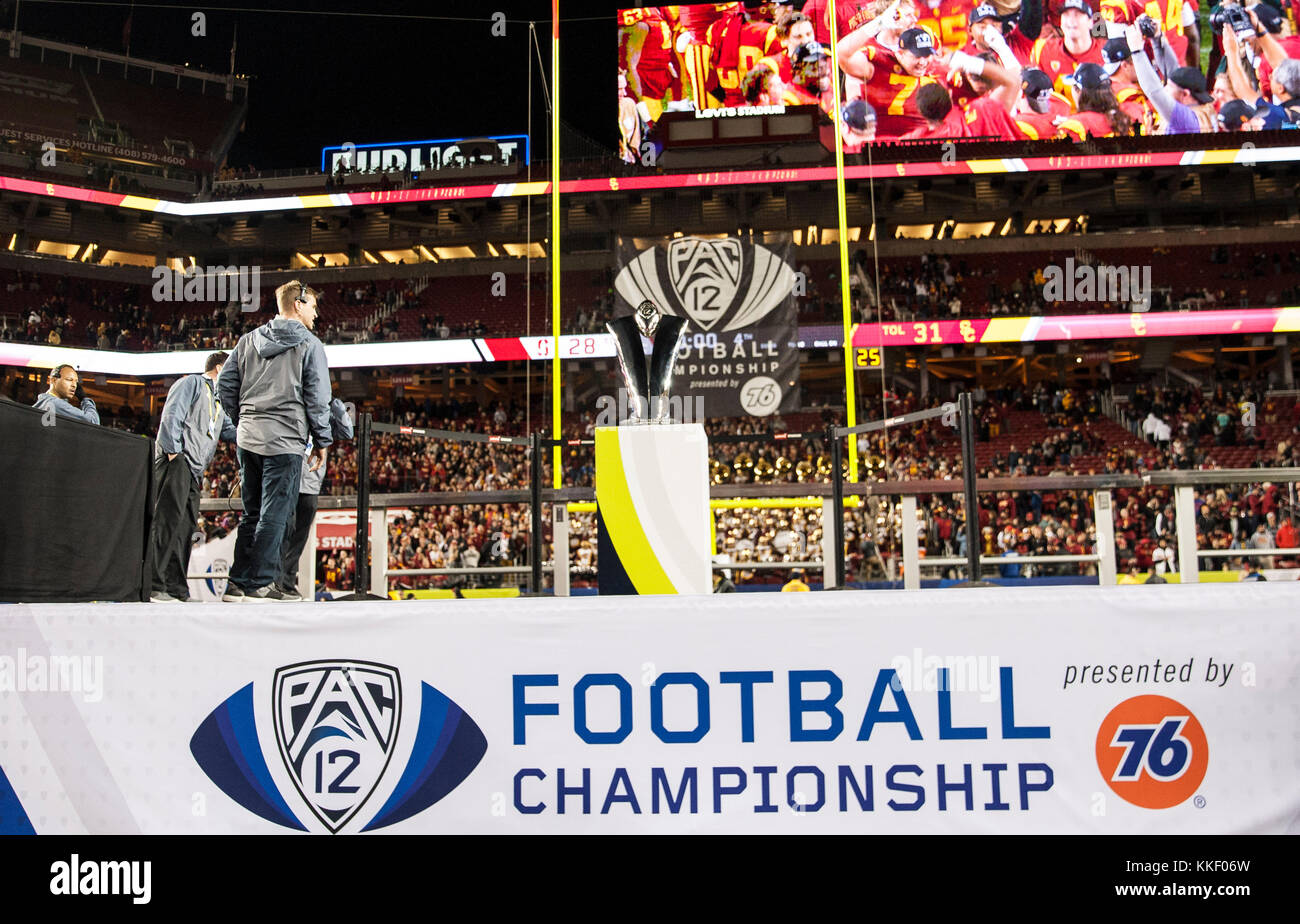 Dec 01 2017 - Santa Clara U.S.A CA Pac 12 trophy after the NCAA Pac 12 ...
