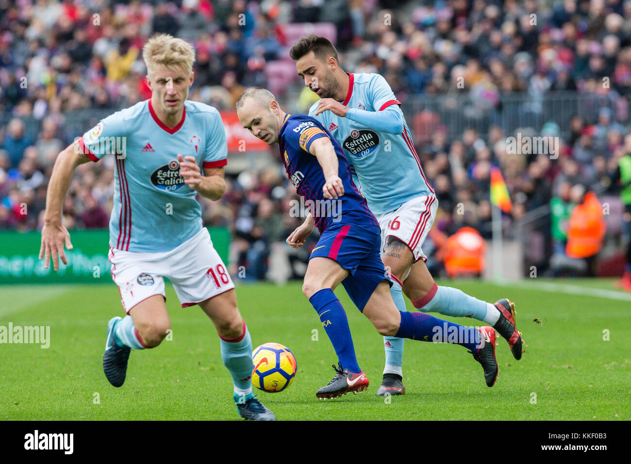 SPAIN - 2th of December: FC Barcelona midfielder Andres Iniesta (8 ...