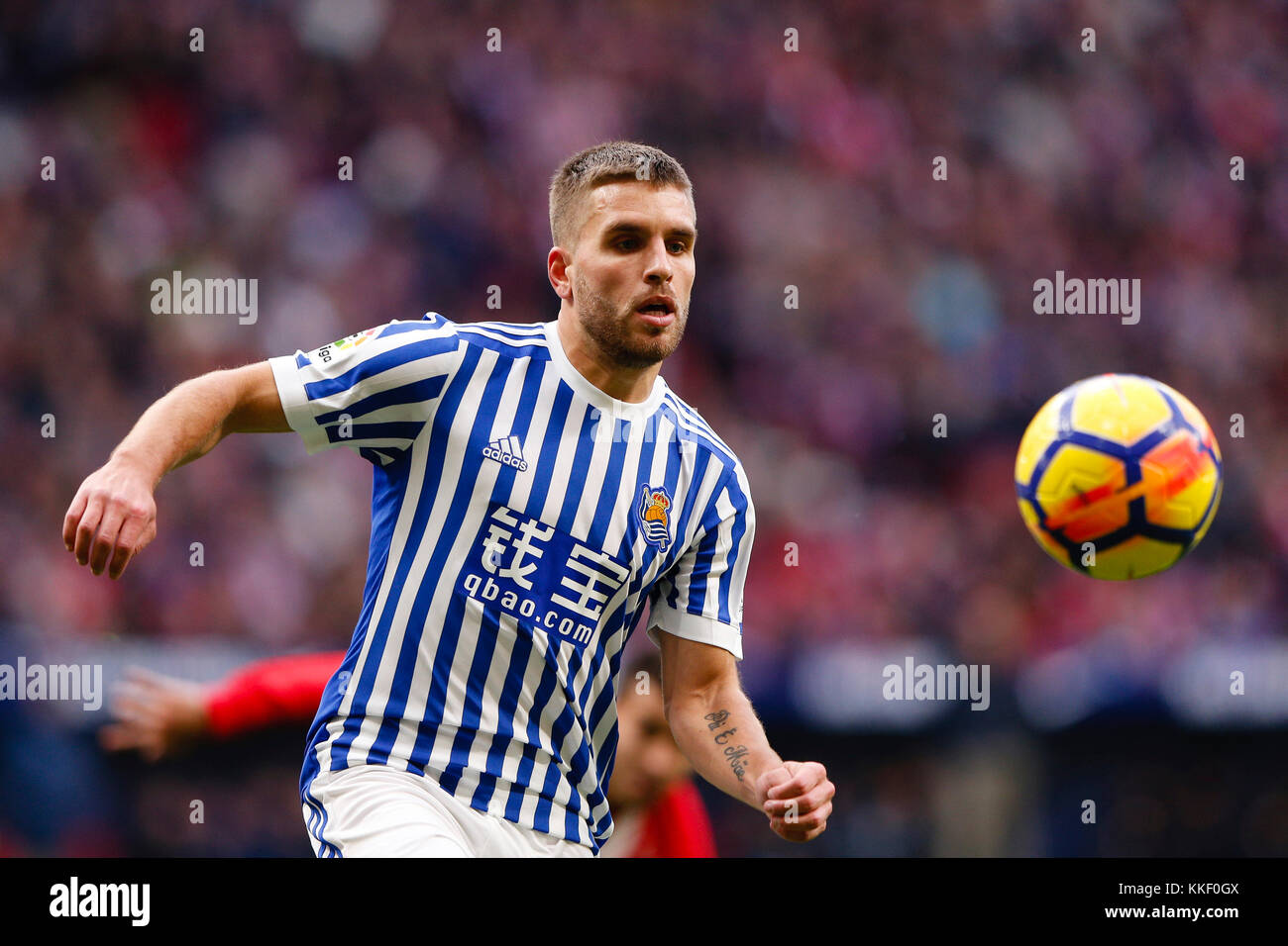 Kevin Rodrigues (20) Real Sociedad's player. La Liga between Atletico ...