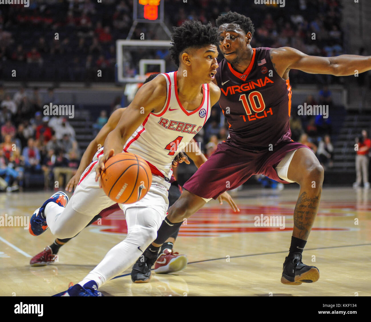December 2, 2017; Oxford, MS, USA; Ole' Miss, BREEIN TYREE (4), drives ...