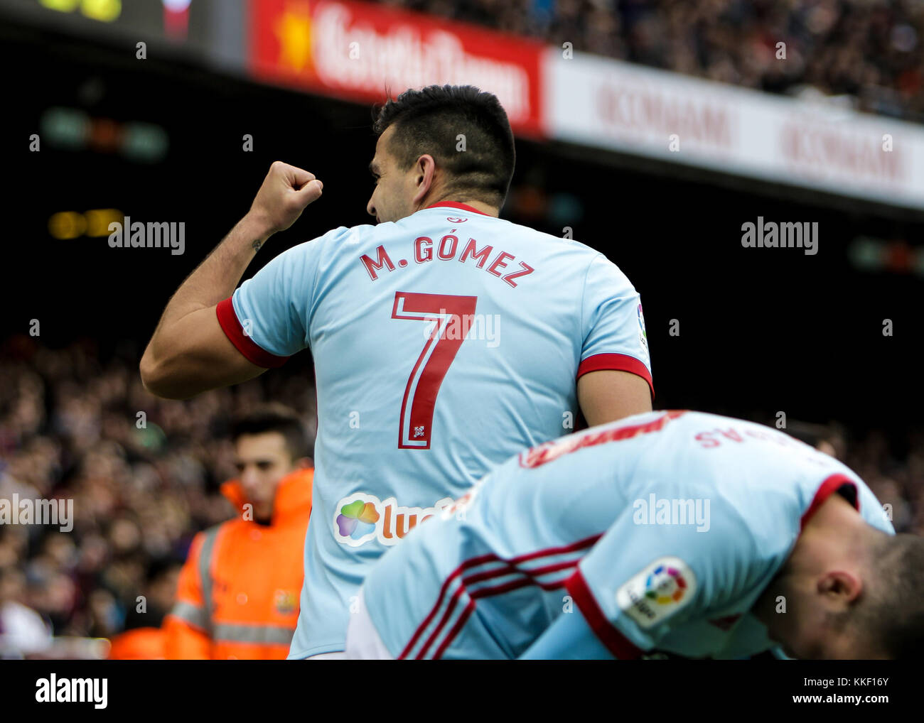 Soccer player Maxi Gomez during the match between FC Barcelona v Real ...