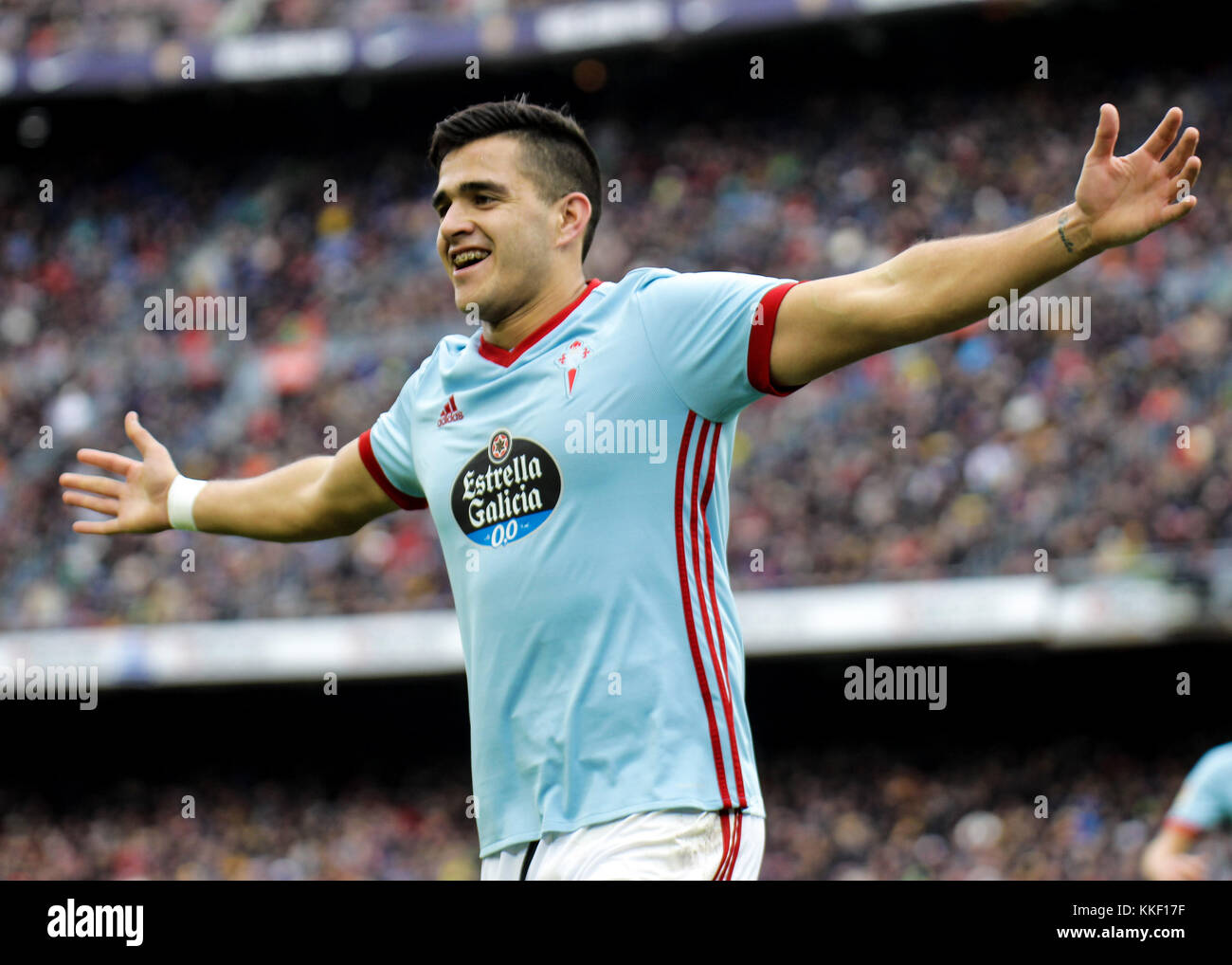 Soccer player Maxi Gomez during the match between FC Barcelona v Real ...