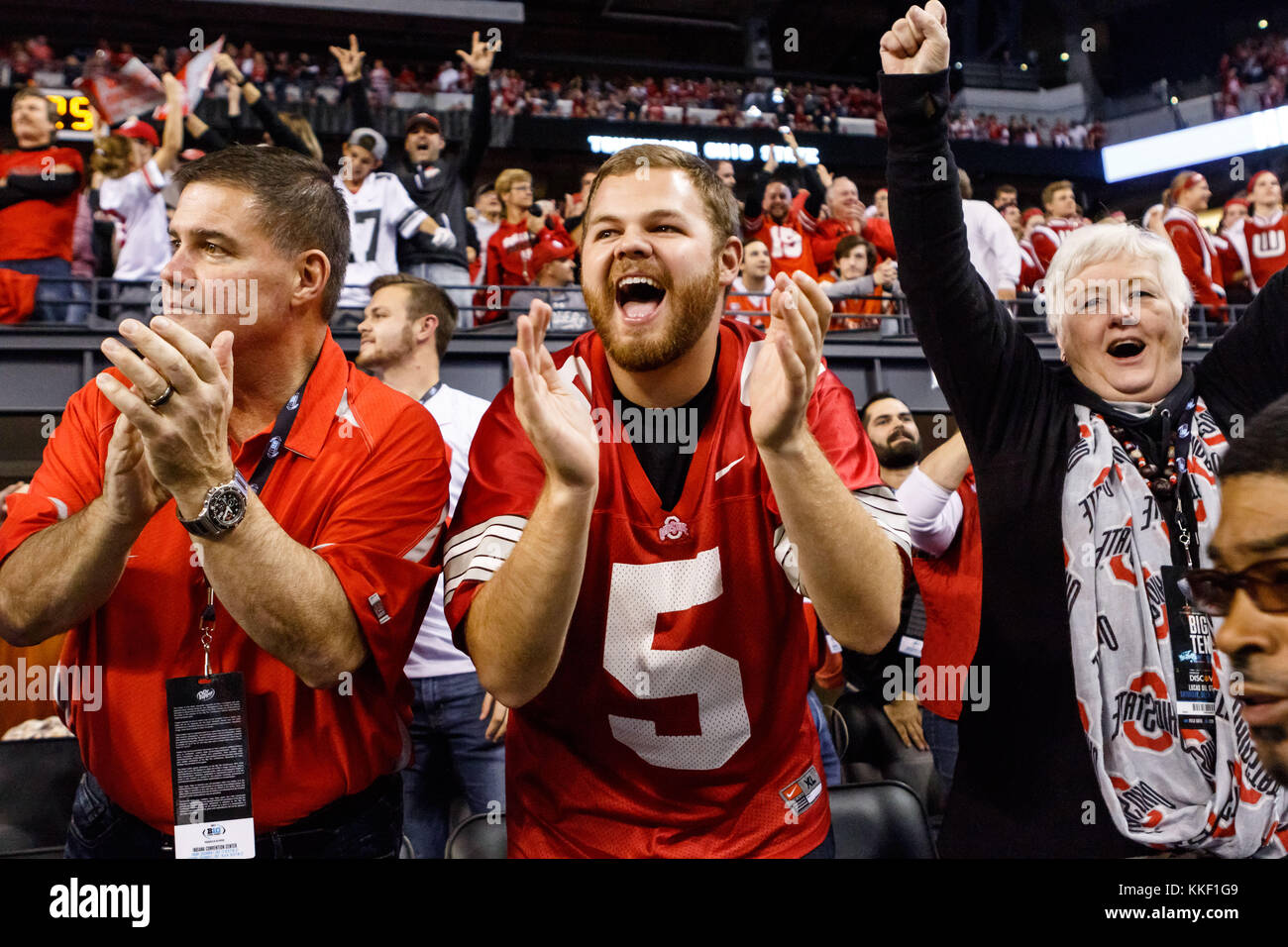 December 2nd, 2017: Ohio State Buckeye fans react during the Big Ten ...
