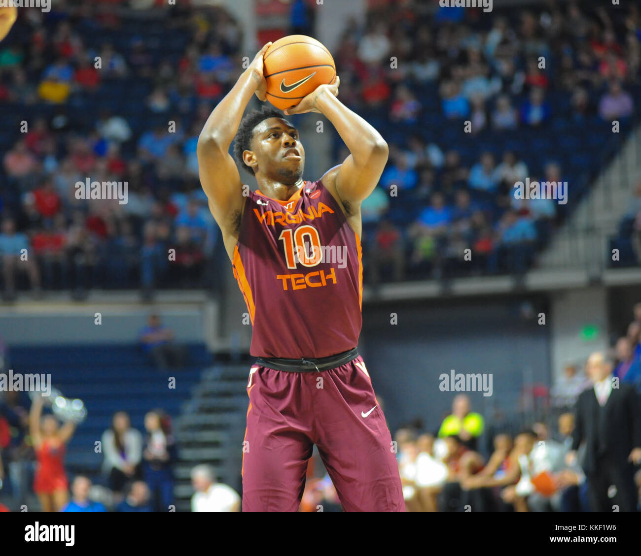 December 2, 2017; Oxford, MS, USA; Virginia Tech. guard, JUSTIN BIBBS ...