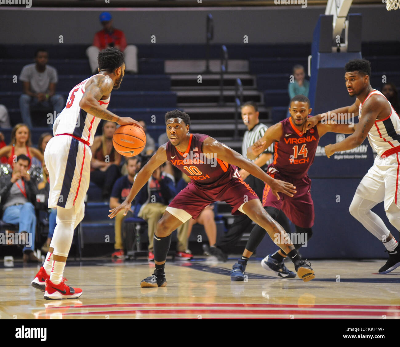 December 2, 2017; Oxford, MS, USA; Virginia Tech. guard, JUSTIN BIBBS ...